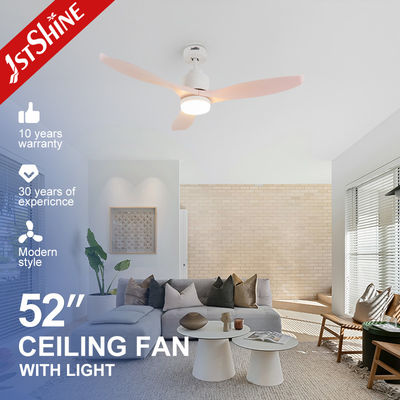 Pink Low Profile ABS Plastic Blade Ceiling Fan With LED Light Remote ...