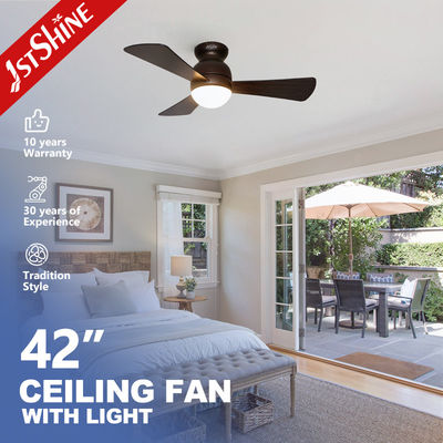 RoHS 42inch Color Changing Modern Fan Ceiling Lights With 3 MDF Blades