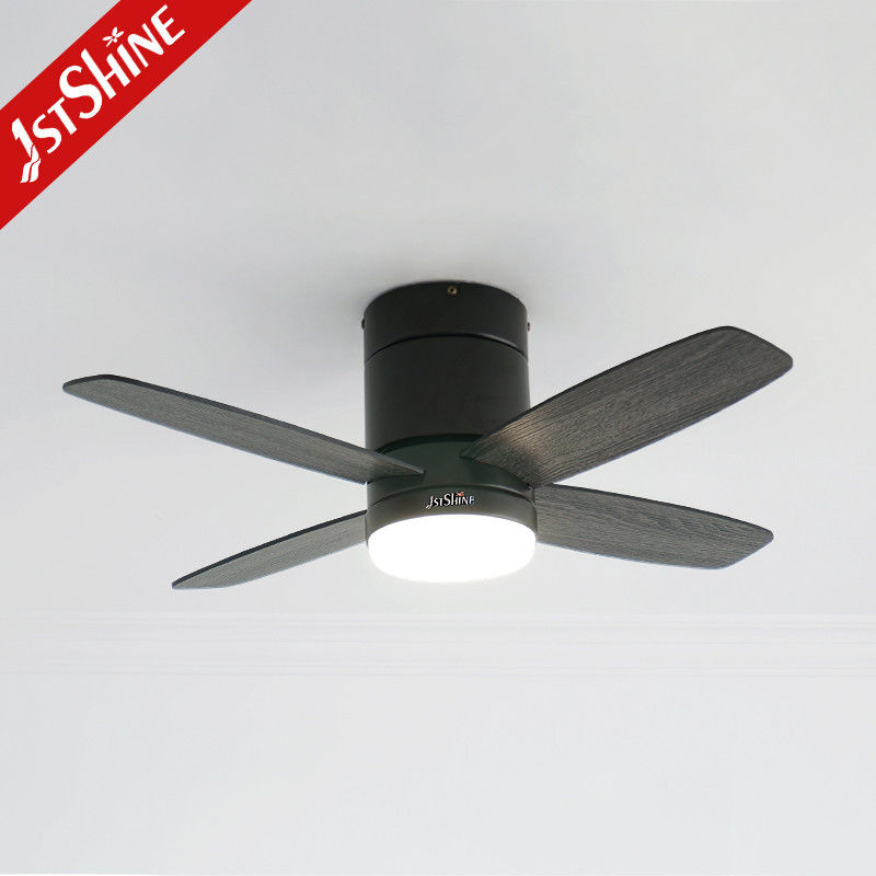 36 Inch Modern Led Invisible Ceiling Fan Mini 4 Plywood Blades Low ...