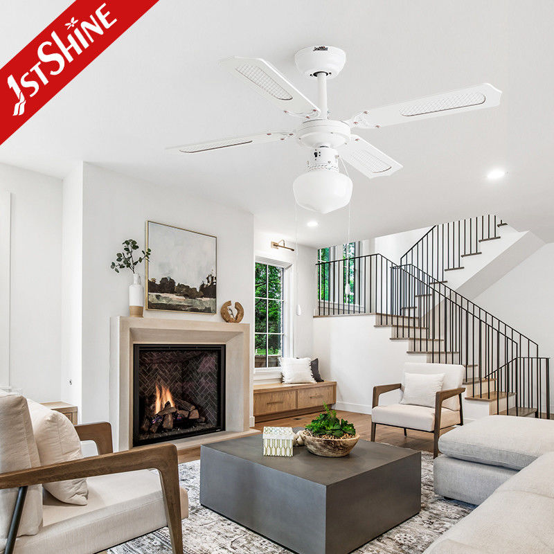 Traditional 4 MDF Blades Decorative Ceiling Fan With Pull Chain