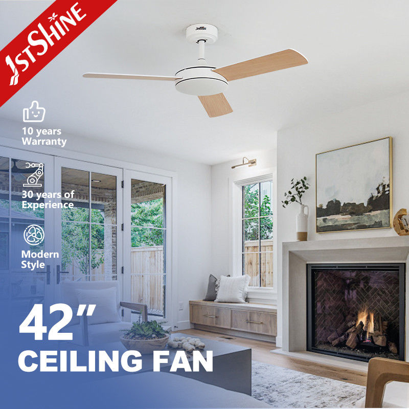 42 Inches Modern LED Ceiling Fan DC Motor MDF Blade Remote LED Ceiling Fan