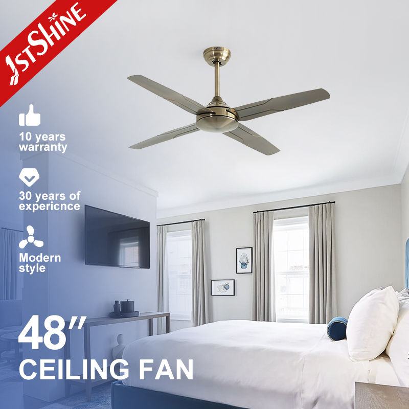 48" Metal Blade Ceiling Fan Safety Protection Airflow 3 Speed Choice ...