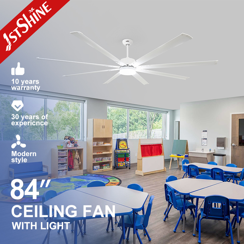 84 Inch DC Ceiling Fan with LED Light and Remote