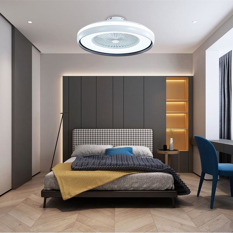 4000K 6500K Pink Girls Room Ceiling Fan Ceiling Mounted Fan With Remote