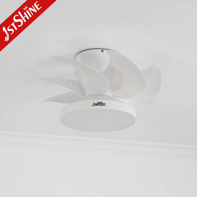 Flush Mount Small Led Light Ceiling Fan With Decorative Quiet DC Motor