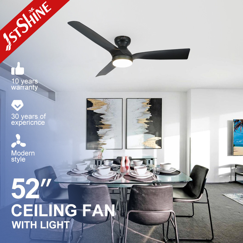 6 Speed Remote Control Decorative Ceiling Fan , Mdf Blades Black ...