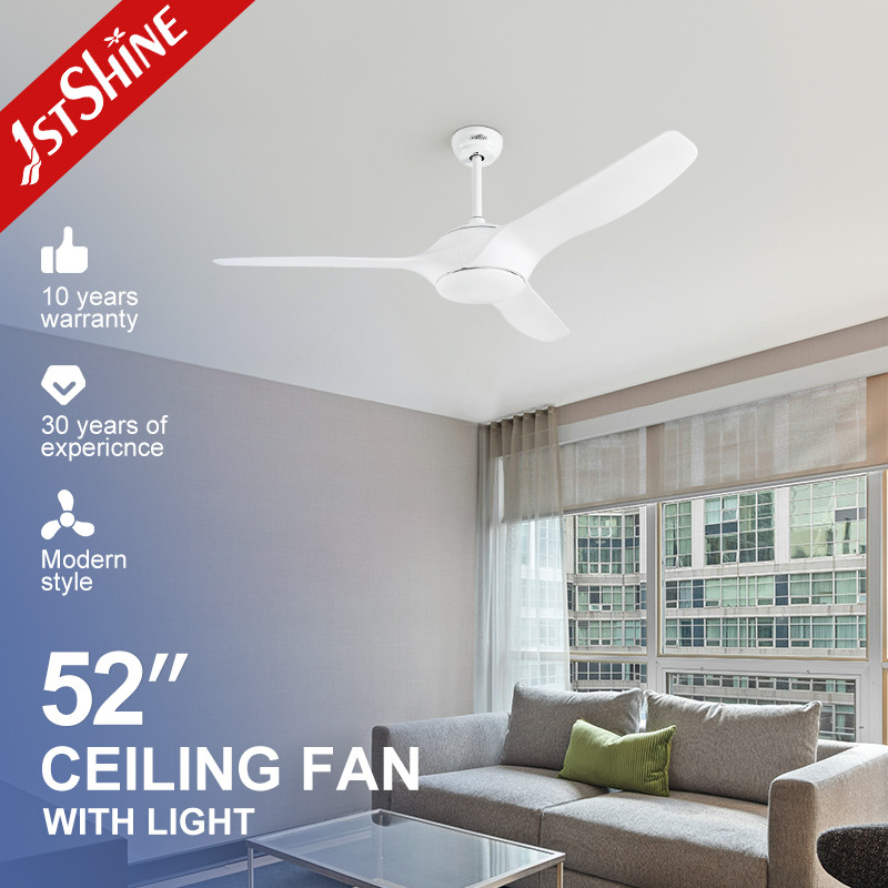 Modern Study Bldc Inverter Plastic Ceiling Fan Three White Blade