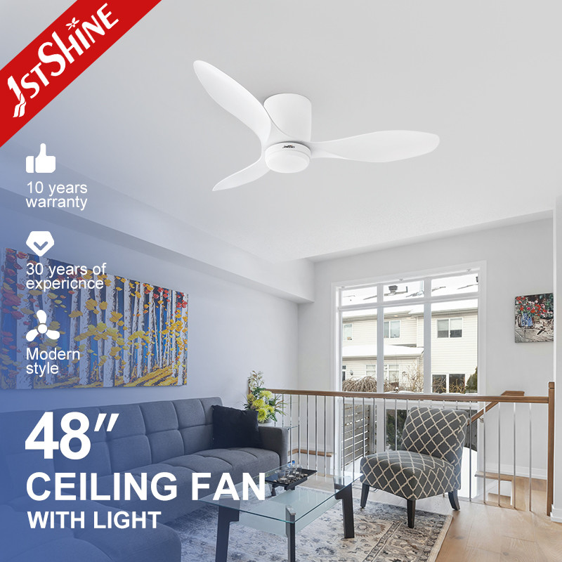 6 Speed Plastic Ceiling Fan White Finished Electric Fan with motor