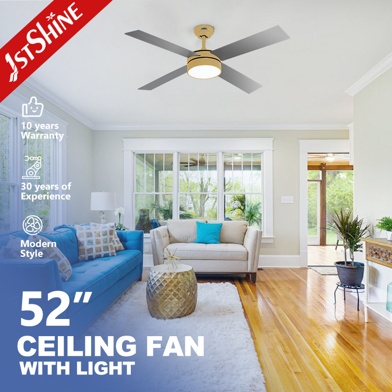 CCC Modern Ceiling Fan With Light And Remote Control 4 MDF Blades