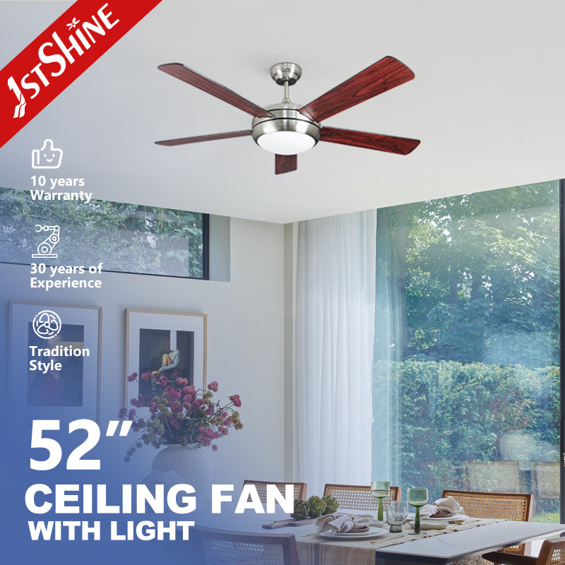 Remote Control ROHS Modern Flush Mount Ceiling Fan With Light