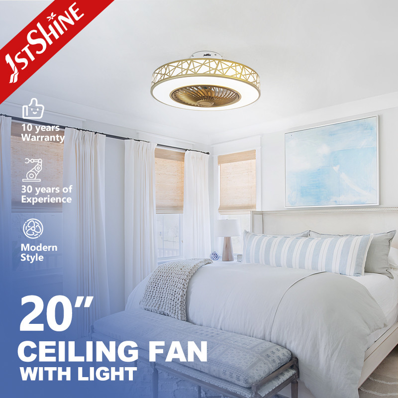 20 Inch Mini Ceiling Fan Ac Motor Intelligent Dimming 6 Speed Control ...