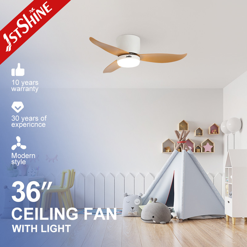 Low Ceiling Room Small LED Ceiling Fan With Plastic Blades And Remote ...