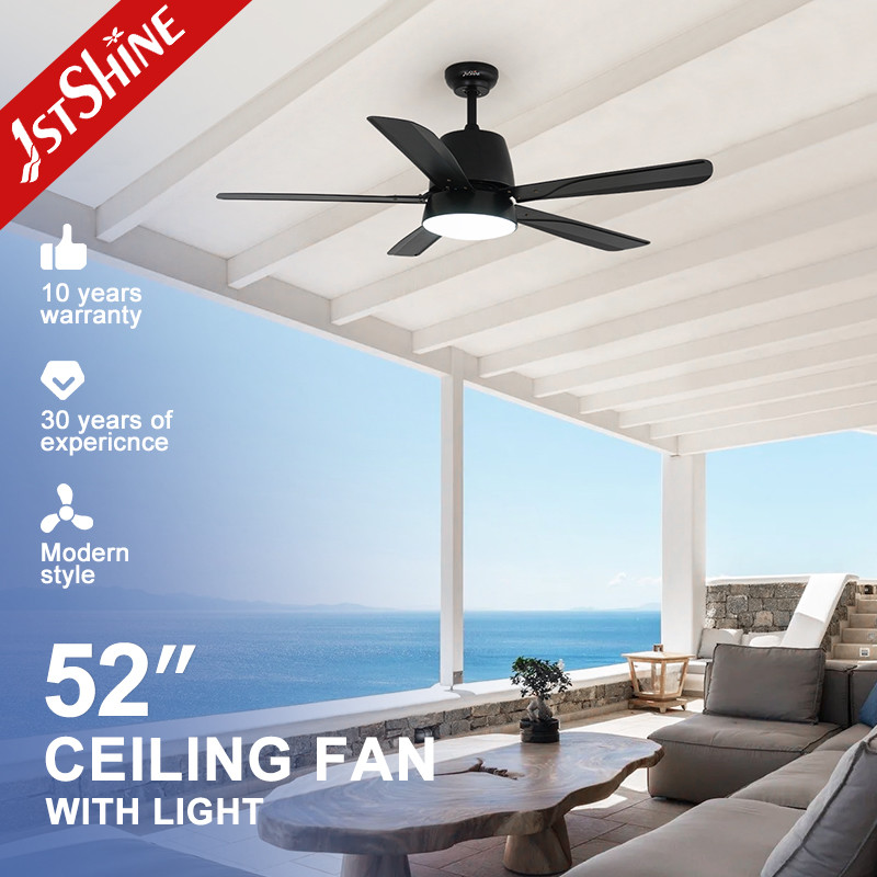6 Speed Remote Control Quiet DC Motor Decorative 5 Blades Ceiling Fan ...