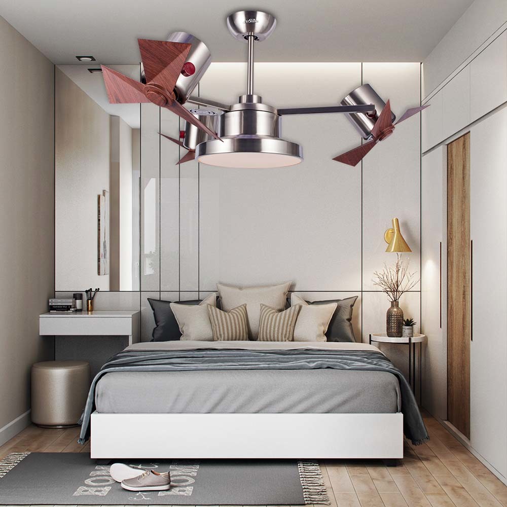 ABS Plastic Blades DC 360 Degree Rotating Ceiling Fan 44 Inch 5 Speed ...