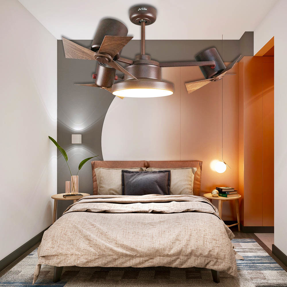 ABS Plastic Blades DC 360 Degree Rotating Ceiling Fan 44 Inch 5 Speed ...