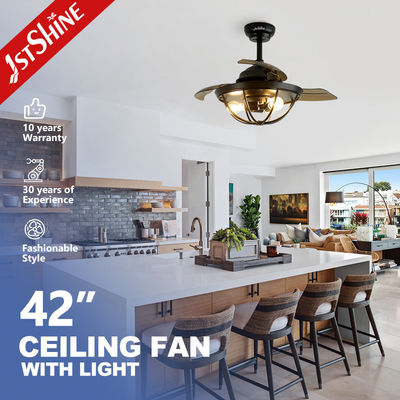 OEM 36 inch Retractable Ceiling Fan Light CCC CE ROHS SAA CB ETL Approved